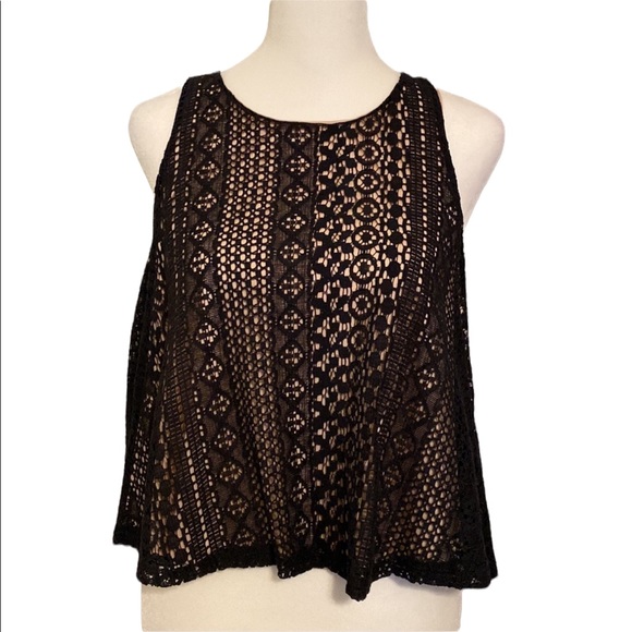 one clothing | Tops | One Clothing Lace Flare Crop Top | Poshmark